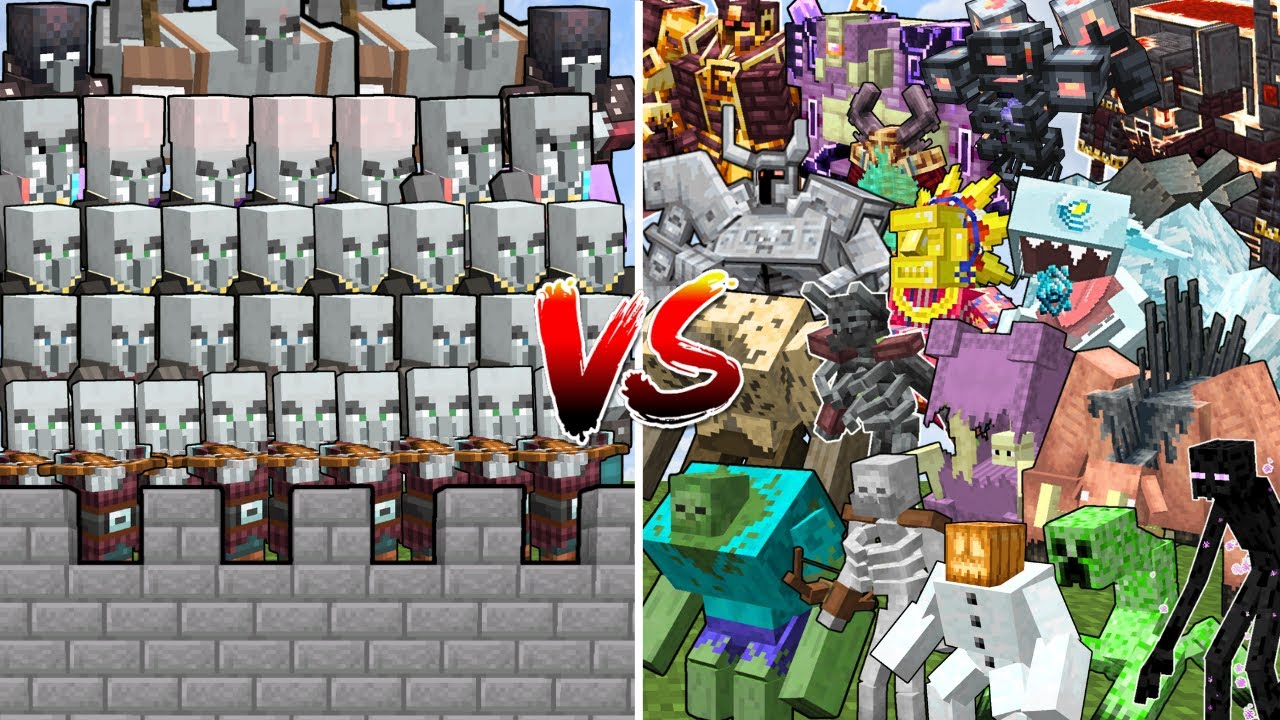 ILLAGER CASTLE vs EVERY MINECRAFT MOD - YouTube