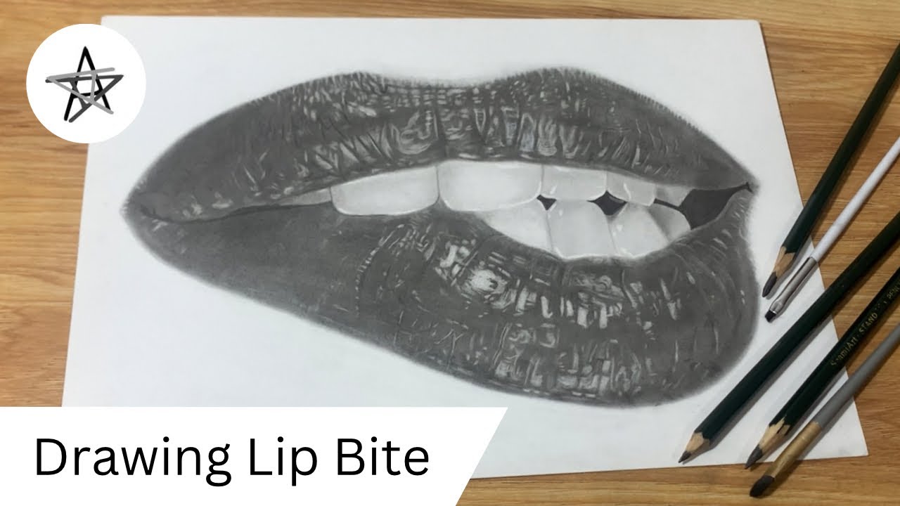 Drawing Lip Bite | Timelapse | Alone Anonymous Artist - YouTube