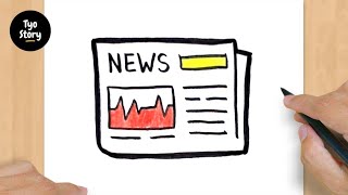 How To Draw A Newspaper Easy With Pencil