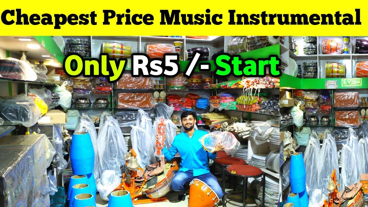 Cheapest Wholesale Musical Instruments Market||Guatars,Harmonium,Tabla ...