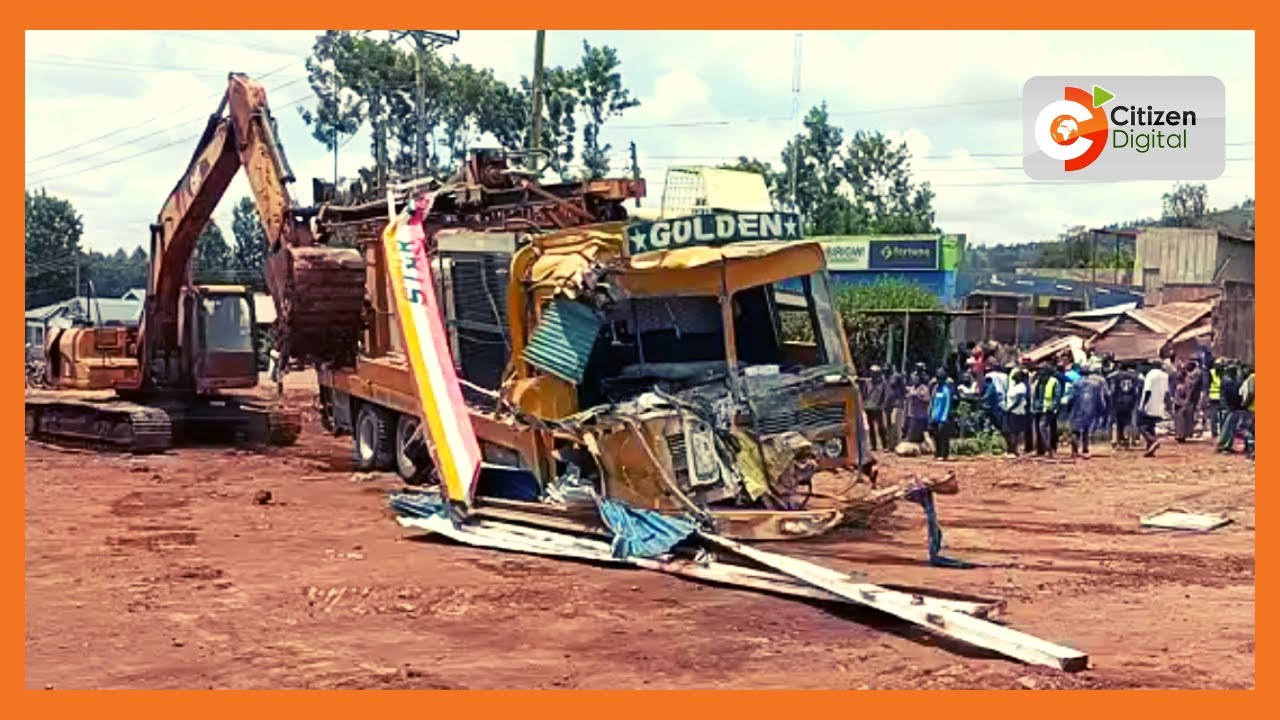 Borehole drilling truck ploughs into a petrol station in Kirinyaga ...