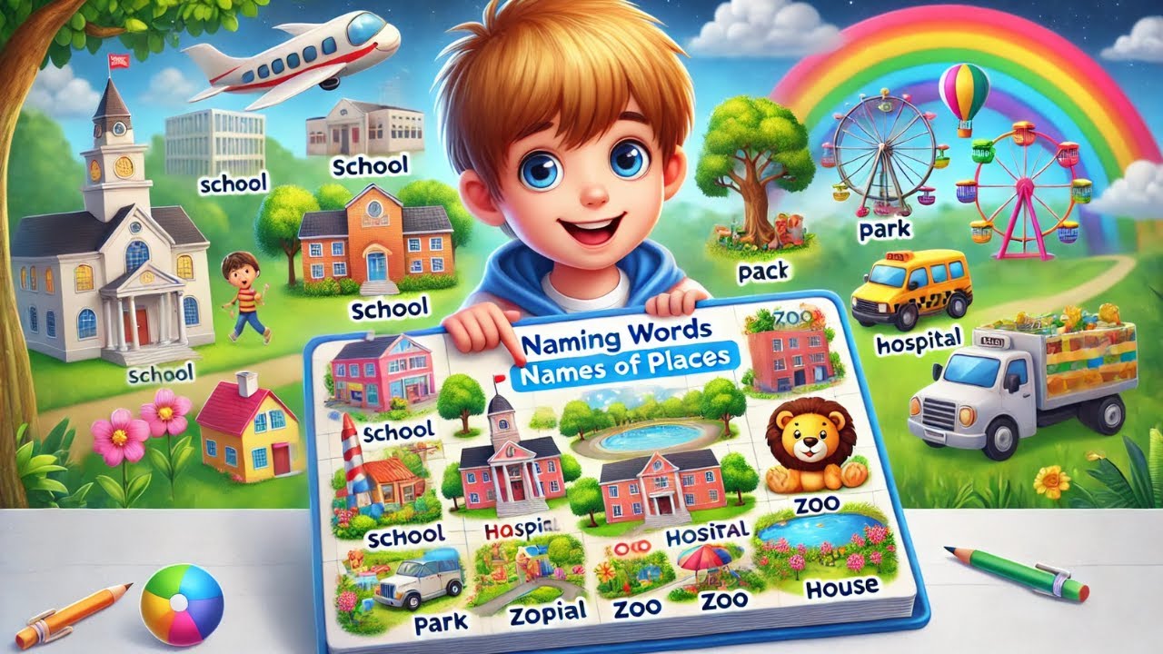 Naming Words of Place | Names Of Places | Places Name in English - YouTube