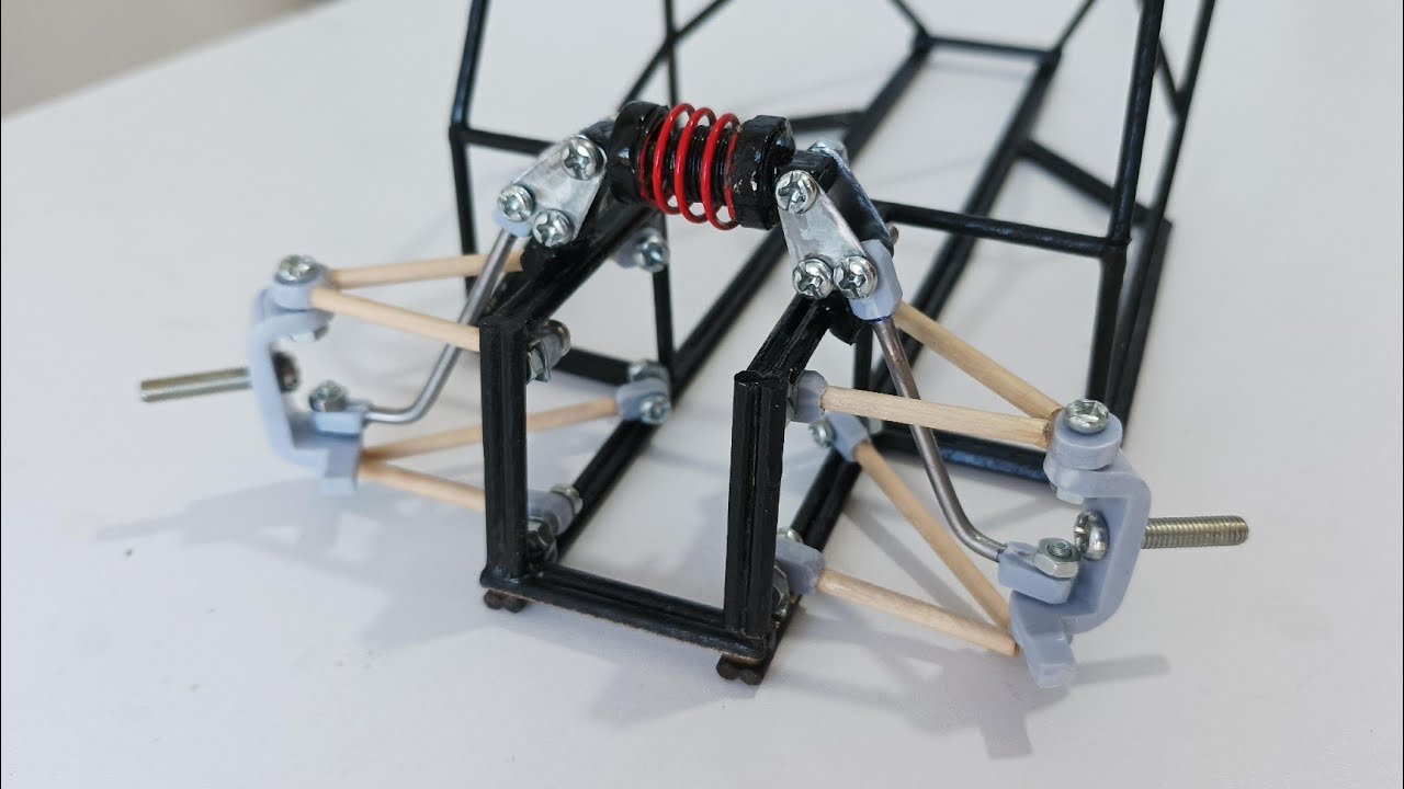 How to make a rc car suspension with only one shock absorber - YouTube