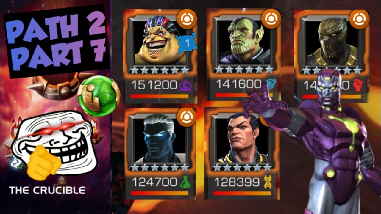 MCOC : MY TEAM FOR CRUCIBLE PATH 2 ULTIMATE ACT 7 Part 7 #mcoc #marvel ...