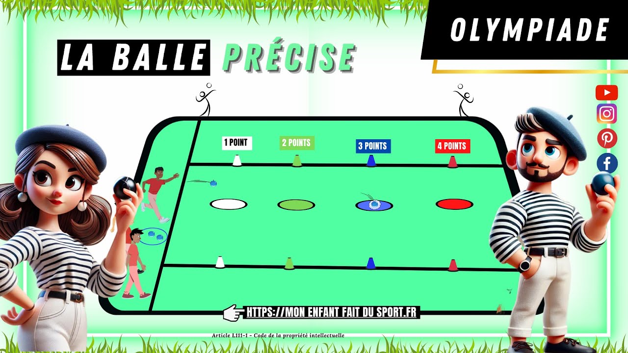 Règle du jeu de la Balle Précise – jeu sportif d’olympiade pour enfant ...