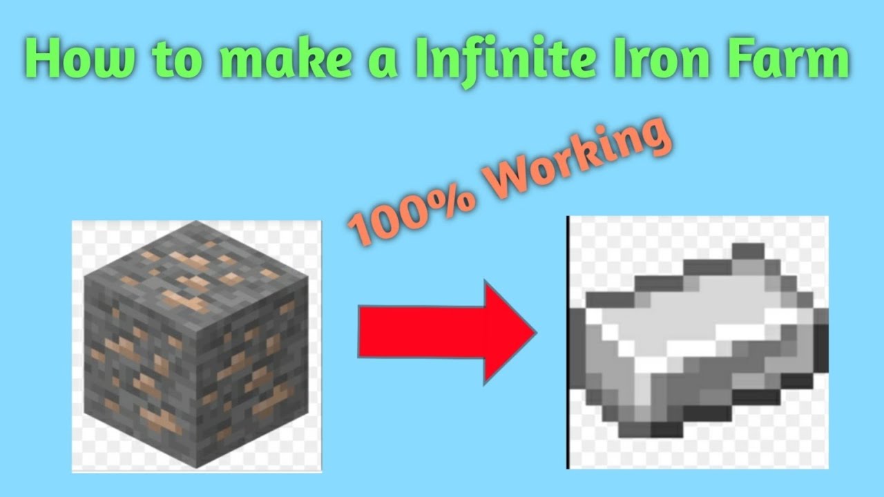 How to make a Infinite Iron Farm - YouTube