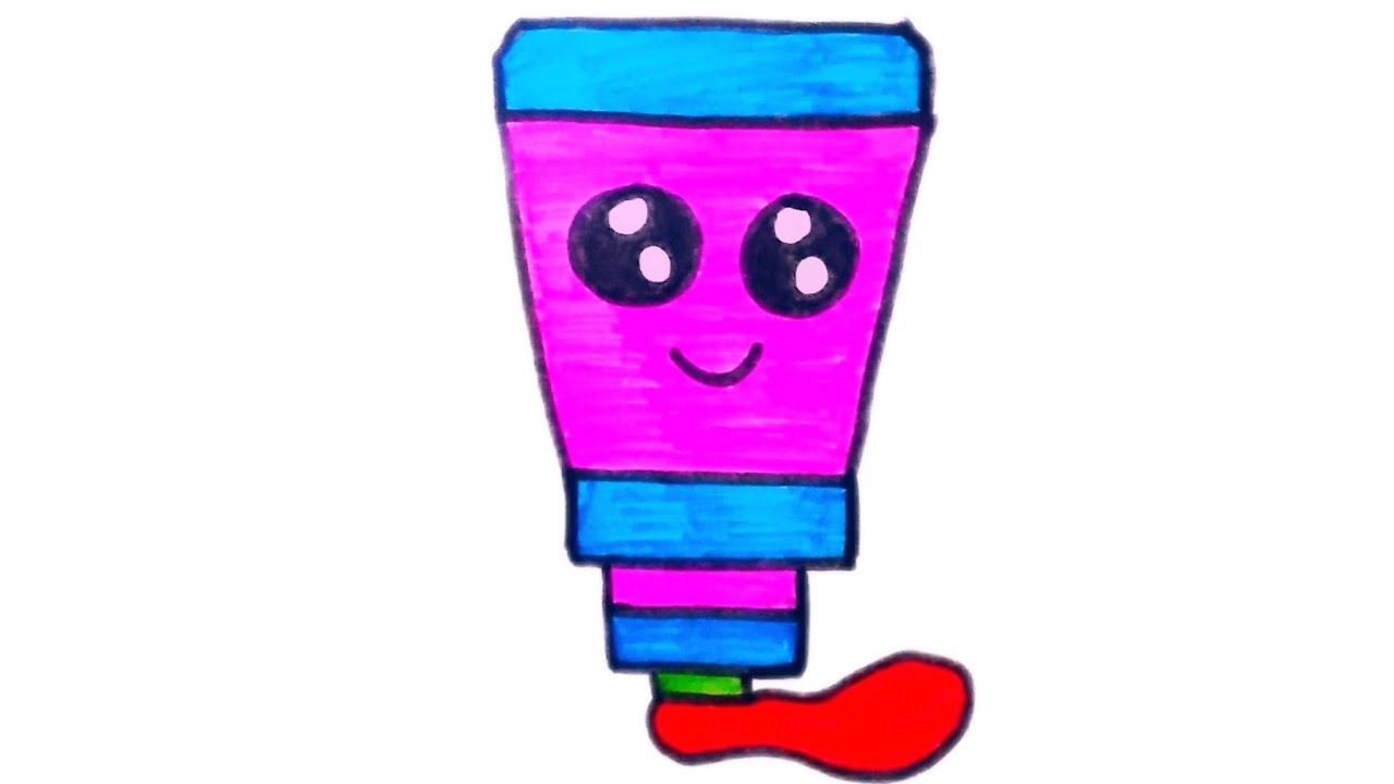 TOOTH PASTE easy drawing for kids and toddlers♥️|#art #kids #toddlers ...