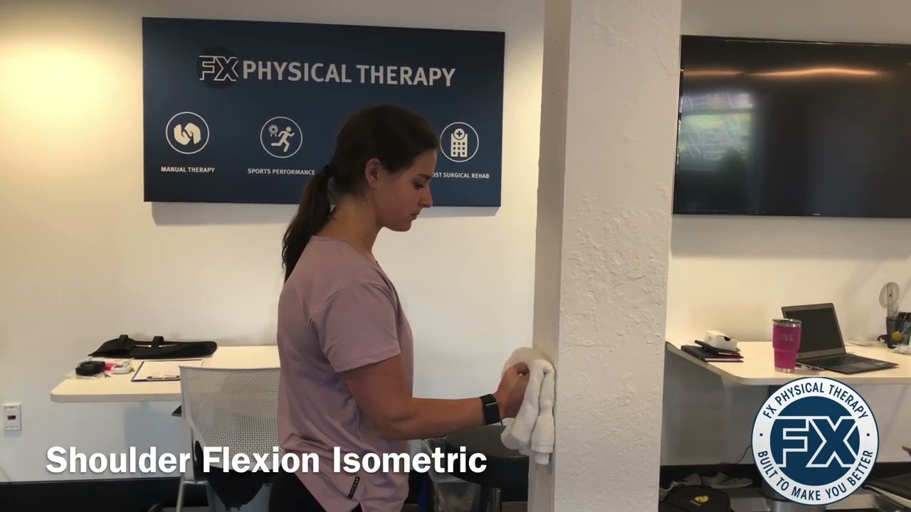 Shoulder Flexion Isometric - YouTube