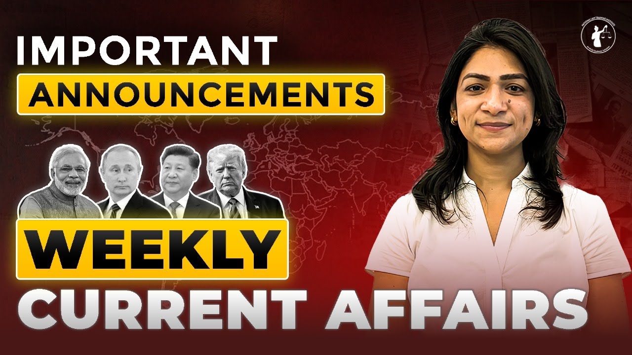 IMPORTANT ANNOUNCEMENTS | WEEKLY CURRENT AFFAIRS | OCT 2025. - YouTube