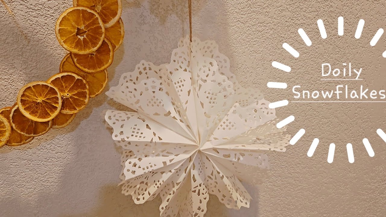 Holiday Paper Doily Snowflakes | DIY Arts + Crafts Home - YouTube