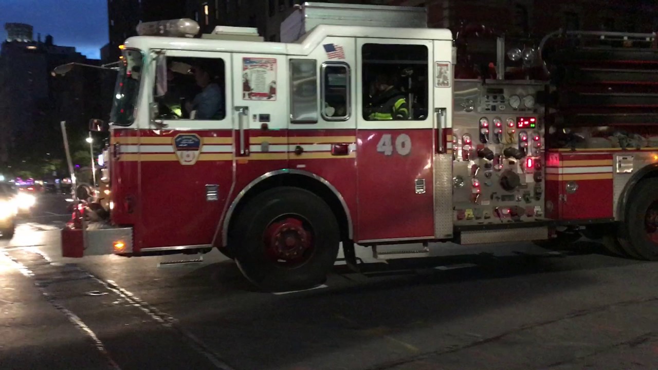 FDNY ENGINE 40, GIVE ME A WAVE, WHILE TAKING UP FROM UNFOUNDED CALL OF ...