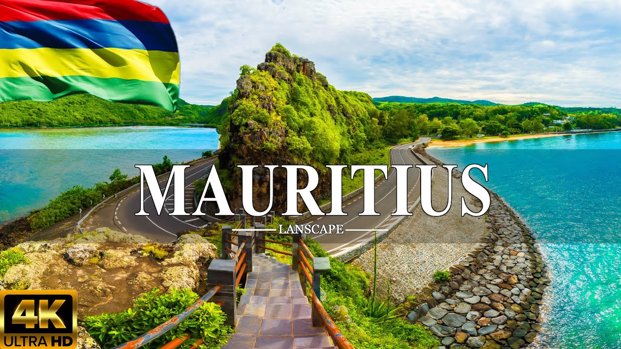 FLYING OVER MAURITIUS 4K | Amazing beautiful natural scenery with ...