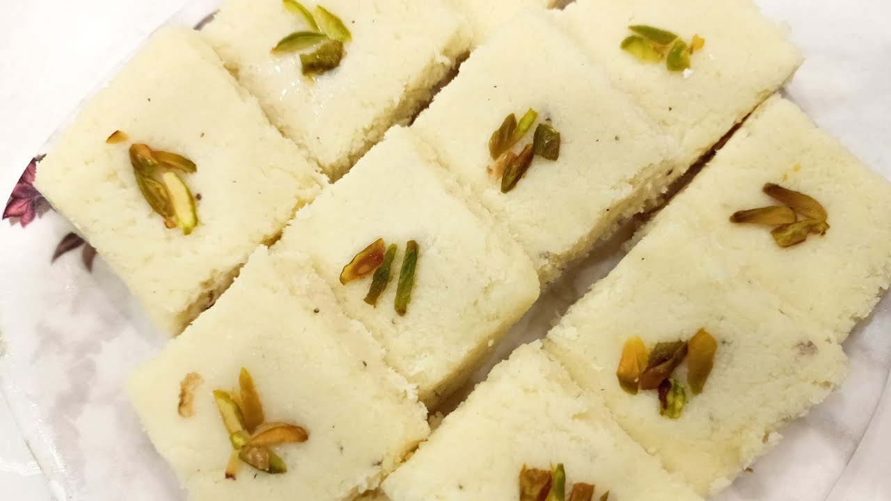Delicious coconut berfi | Coconut berfi recipe | coconut berfi in 10 ...