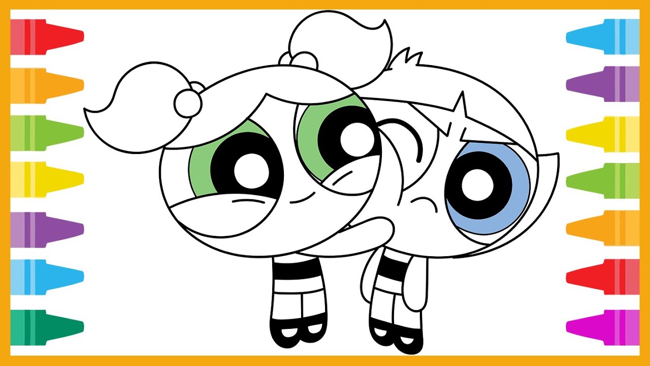 🎨Coloring Swap Bubbles & Buttercup | How To Color, Easy Coloring ...