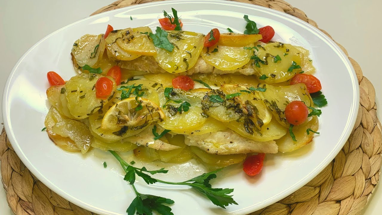 Filetto di Merluzzo su letto di patate!Un piatto SANO e GUSTOSO ...