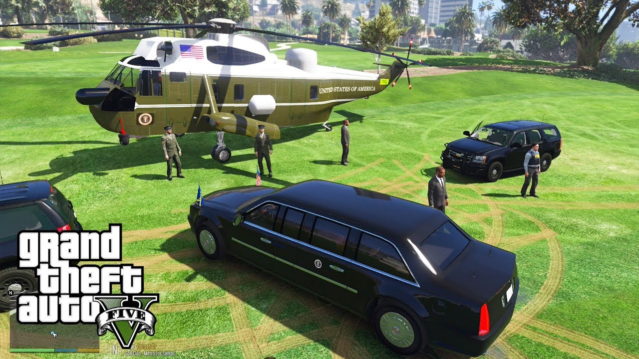 GTA 5 - SECRET SERVICE Escorts President Donald Trump (Cadillac Beast ...