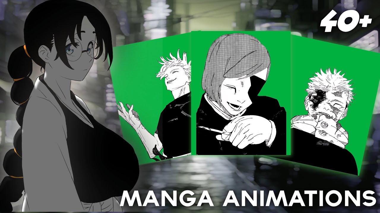 40+ Manga Animations for free!! Manga animation green screen !! - YouTube
