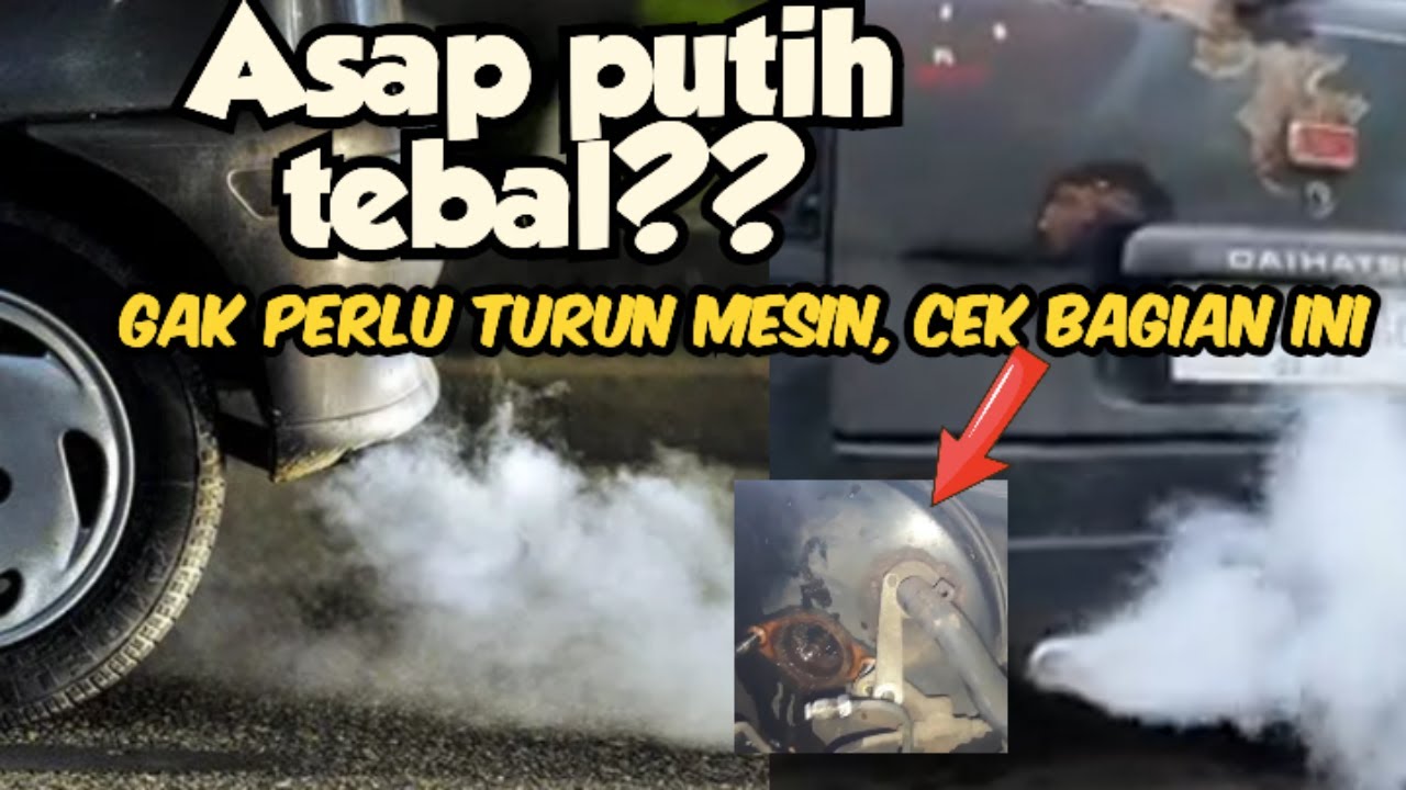 Asap knalpot mobil berwarna putih pekat tebal, ini penyebabnya - YouTube