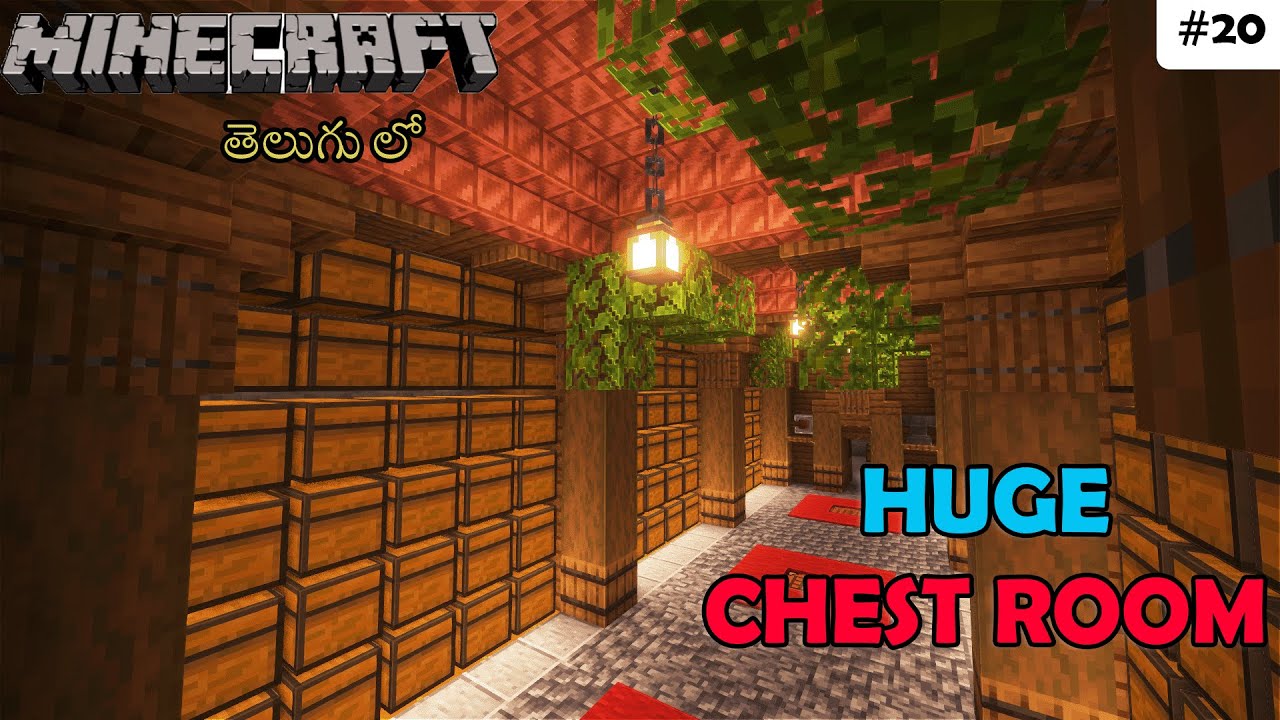 Minecraft Lets Play Survival Series || EP-20 || HUGE CHEST ROOM || In Telugu By DPU GAMER - YouTube