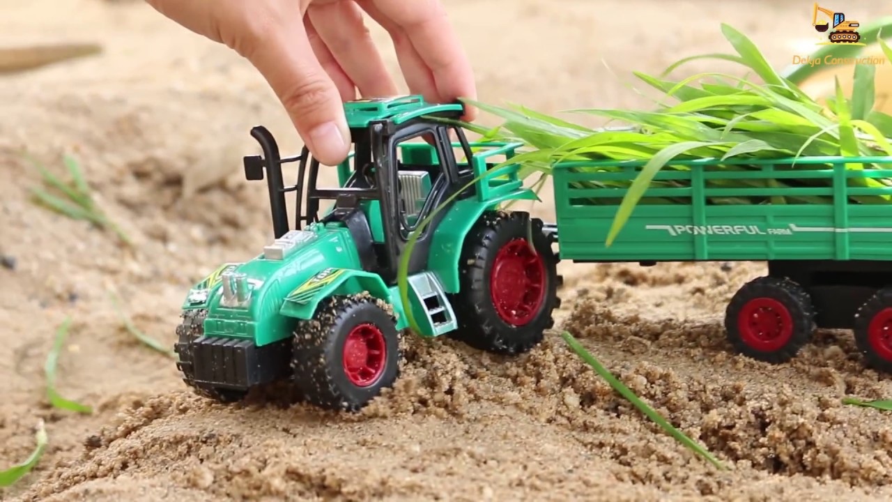 Toy tractor plow rice harvesters trucks Combine Harvester For Kids ...