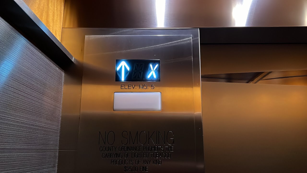 Fast Traction Elevators at the Rosslyn Twin Towers, Arlington VA - YouTube