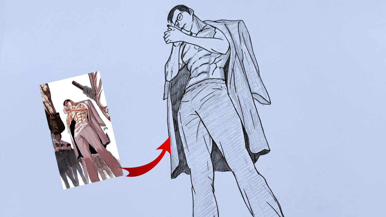 How to draw Gun Park full body step by step | Lookism - YouTube