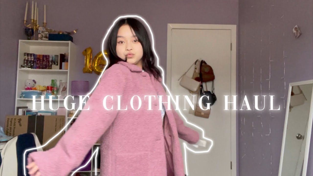 HUGE clothing haul | try on haul ** chaotic** - YouTube