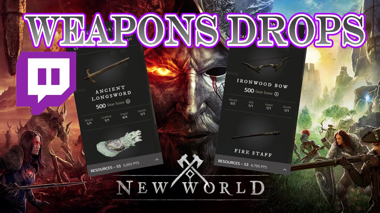 How To Get New World Weapons Drops on Twitch Extension - YouTube