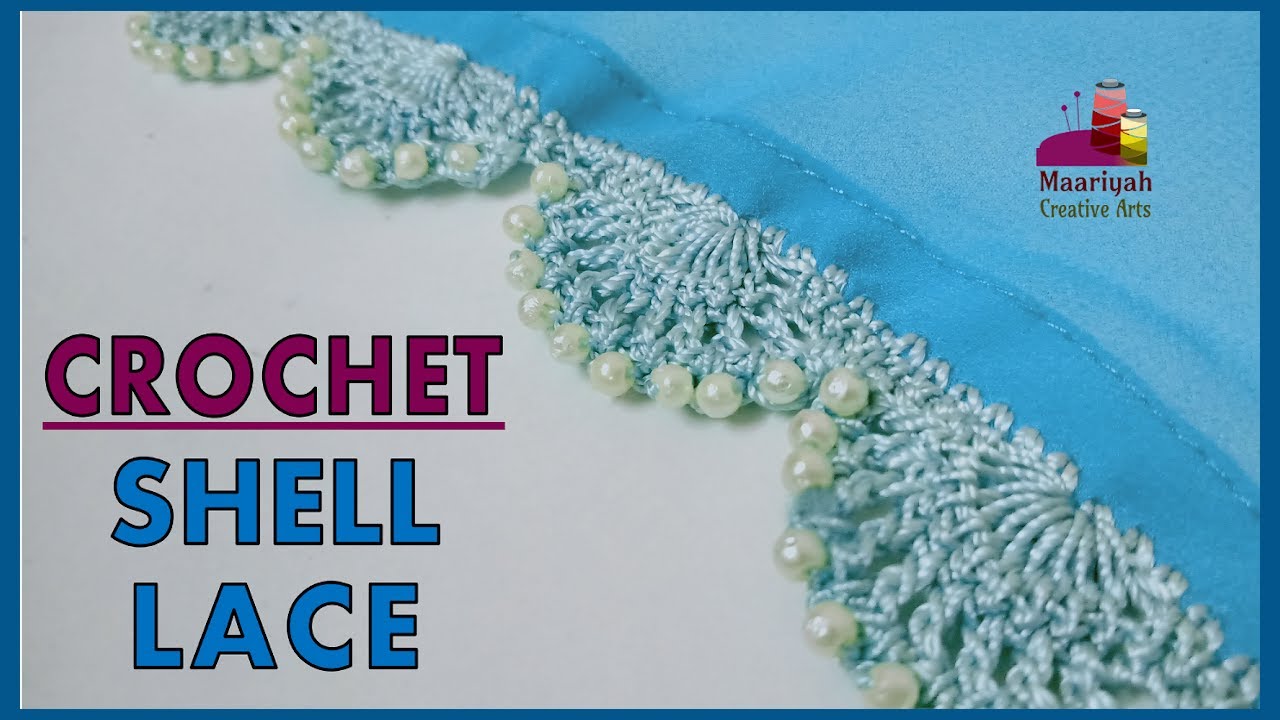 CROCHET: Shell LACE | Edging | Border - 131 - YouTube