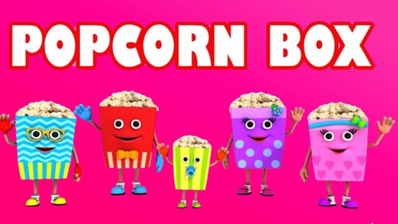 Popcorn Box Finger Family Song | Daddy Finger Family Rhymes for ...