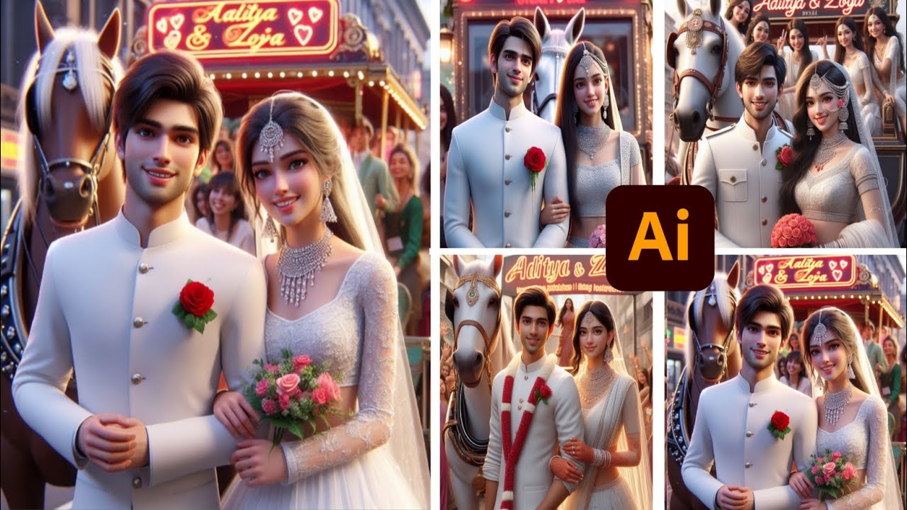 create 3d Marriage Couple image generator 2024 ll Trending Bing image ...