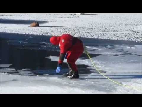 June Lake Fire Department Cold Water Rescue Training - YouTube