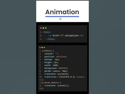 CSS Underline Hover Animation - YouTube