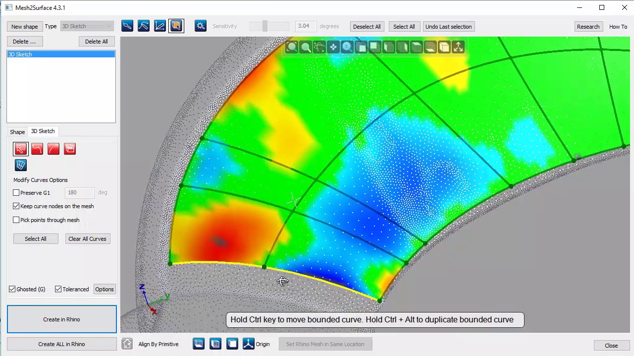Mesh2Surface: CurveNetwork Surface - YouTube