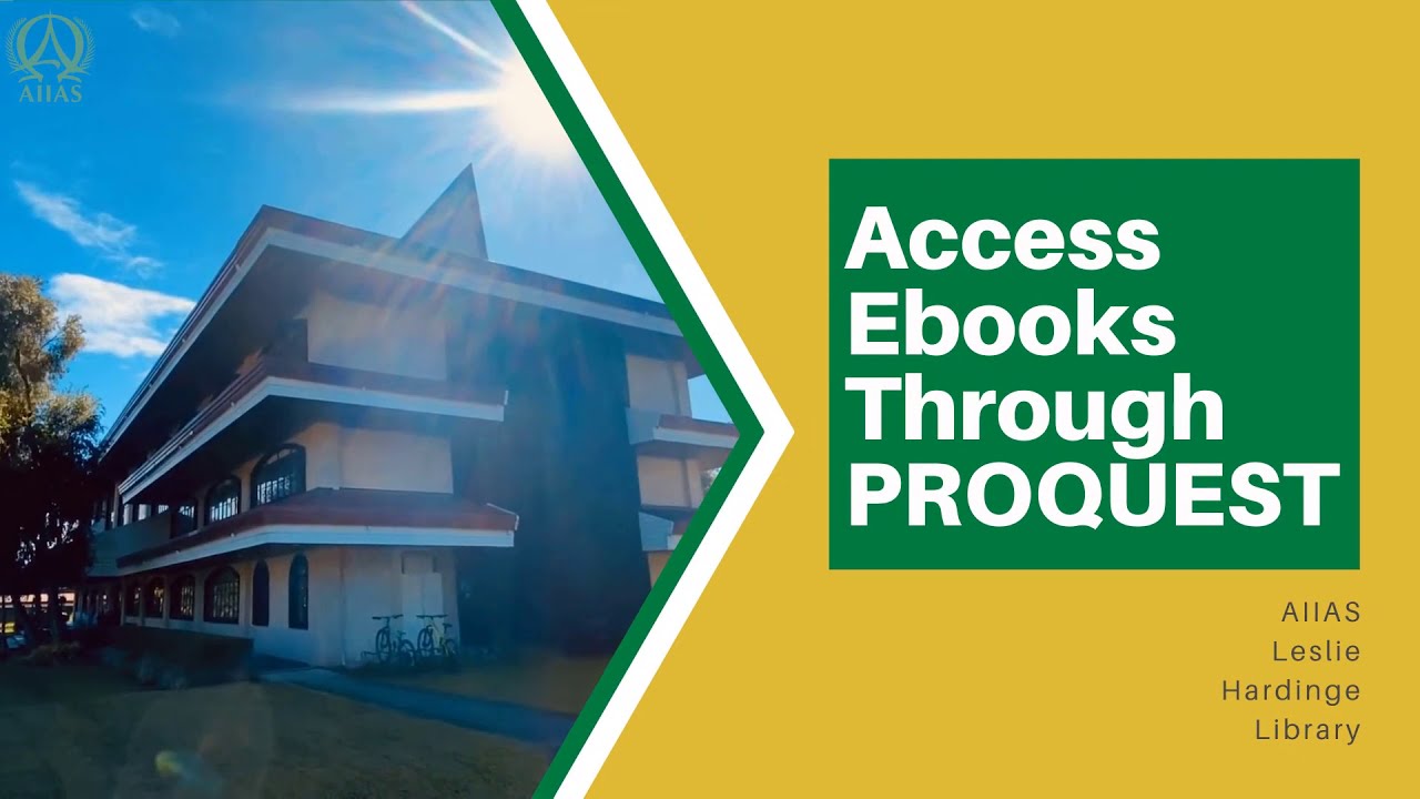 Access Ebooks Through PROQUEST - YouTube