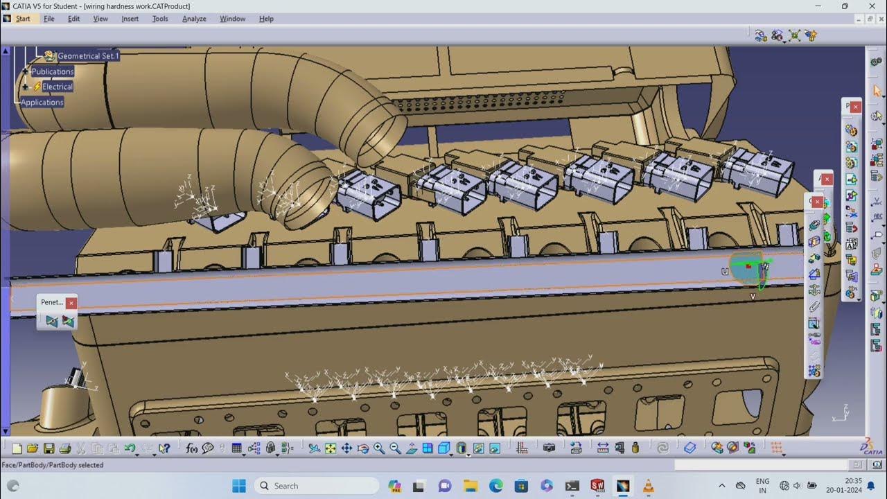 Mastering Engine Assembly: Catia V5 Wiring Harnesses Tutorial part 4#catia@donmech7 - YouTube