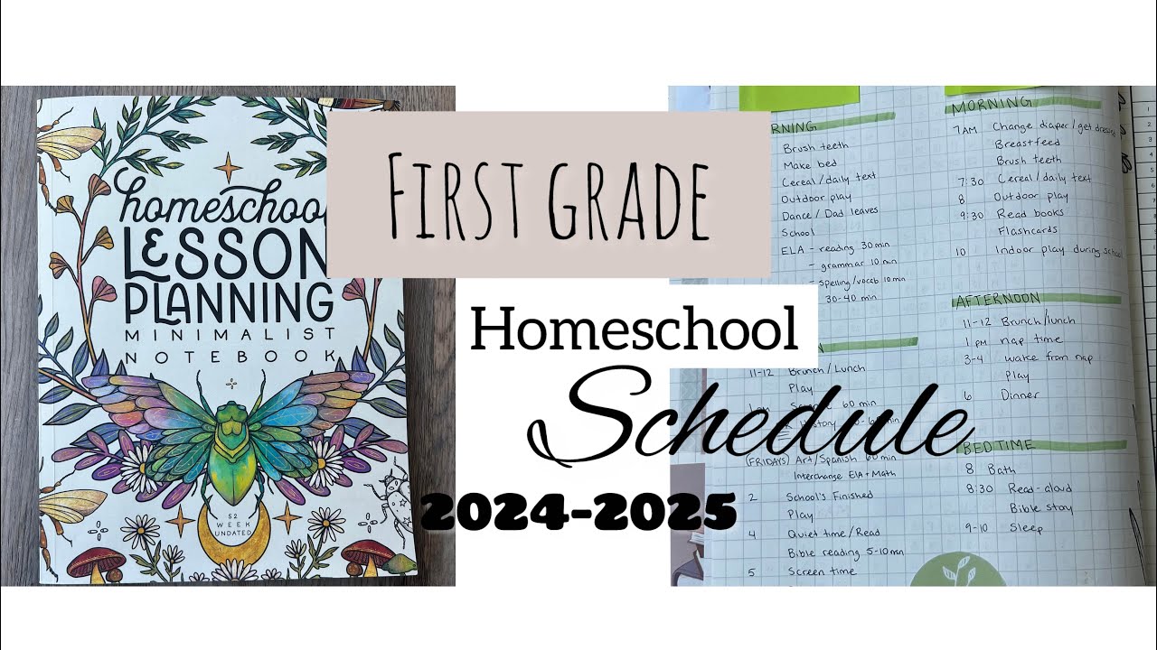 Homeschool Schedule First Grade 2024-2025 school year using #Schoolnest ...