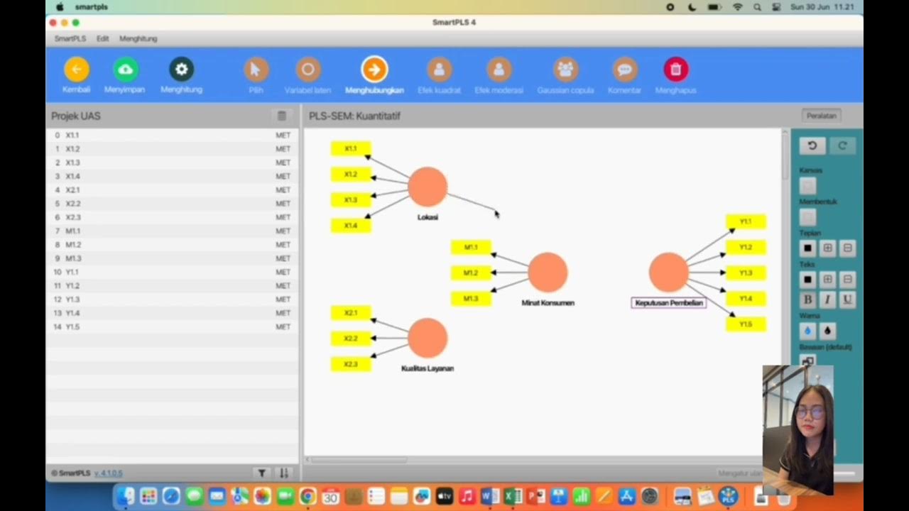 Cara Mengolah Data Variabel Intervening dengan menggunakan Aplikasi Smartpls - YouTube