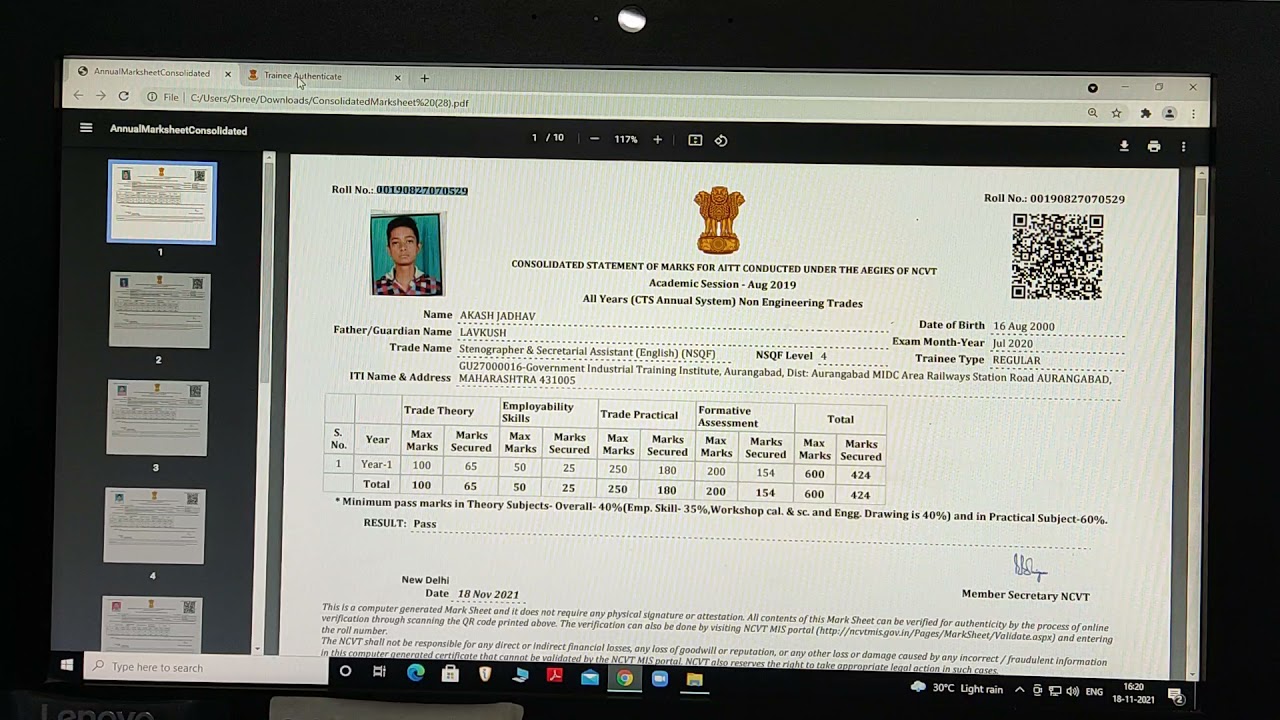 How to Download ITI Exam Hallticket ,Markmemo,NCVT Certificate - YouTube