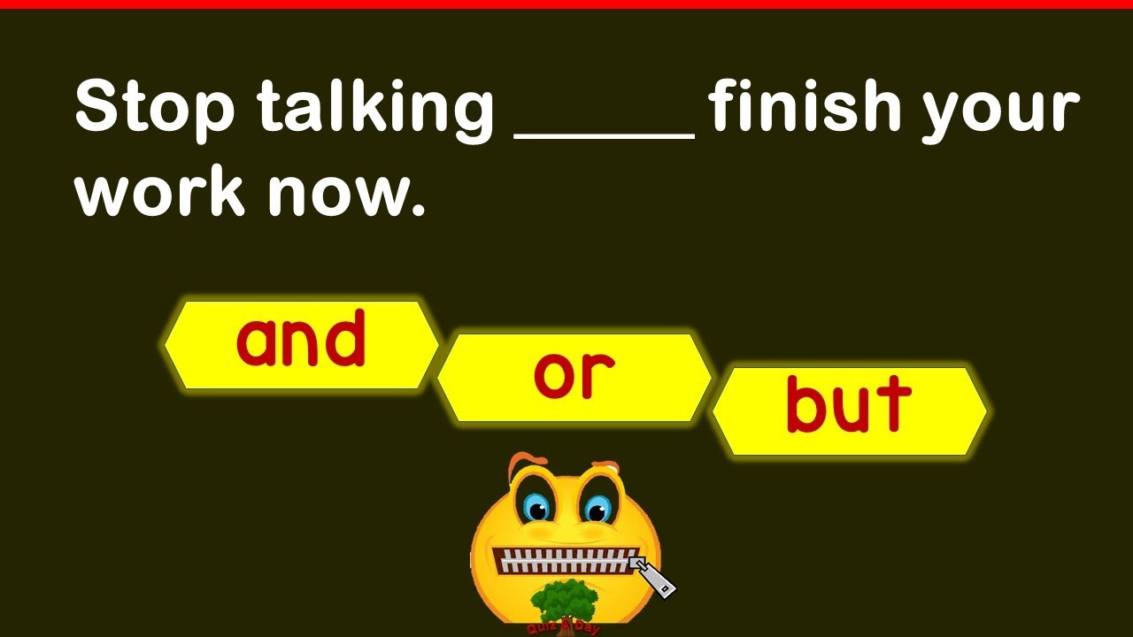 English Grammar Quiz/ Conjunctions / AND BUT OR - YouTube