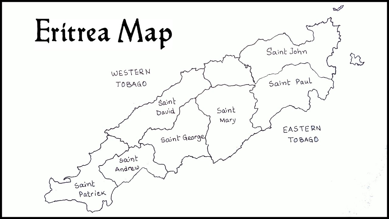 Learn How to Draw the Eritrea Map | 🇪🇷 | Eritrea Map Drawing Step by ...