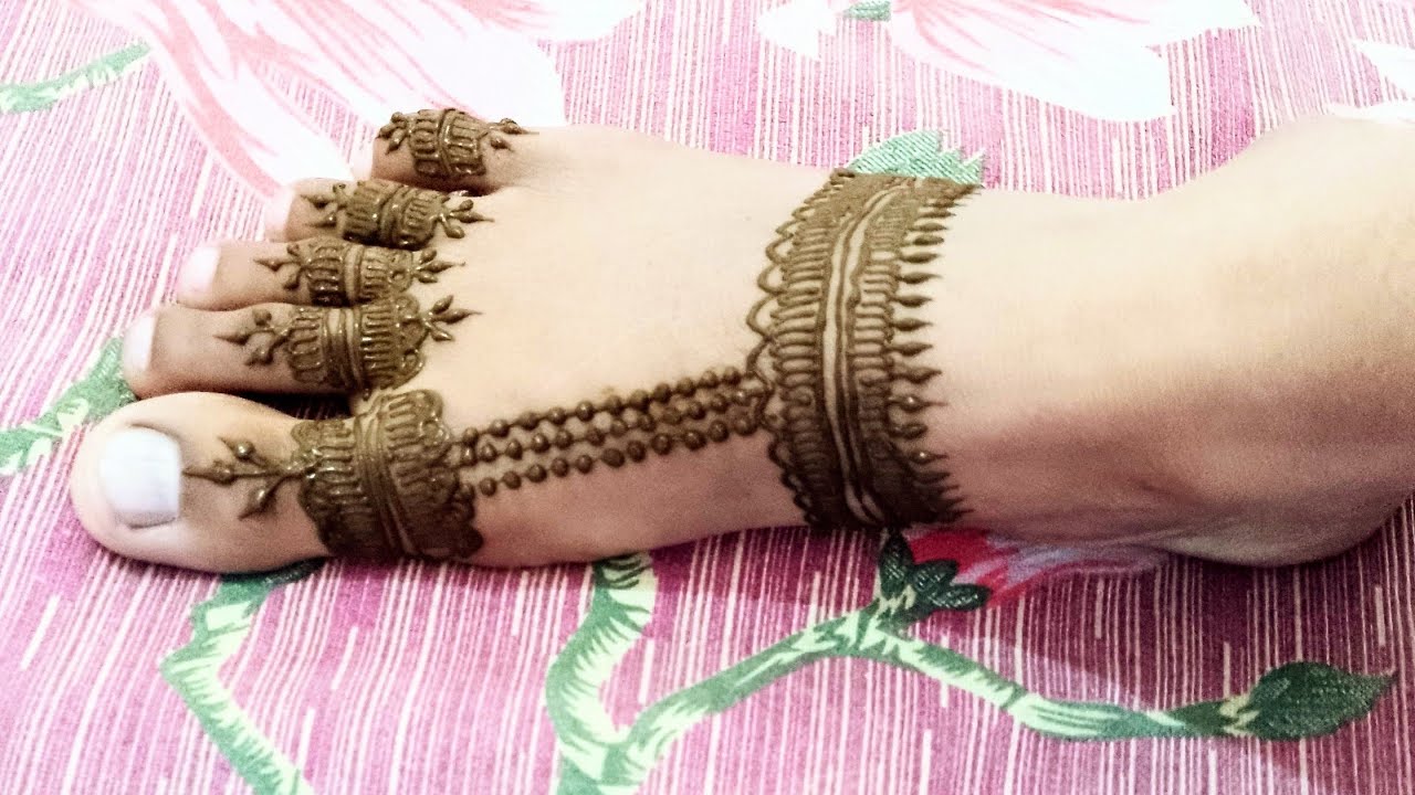 stylish and beautiful foot mehandi design by sufiya art#mehandi design ...