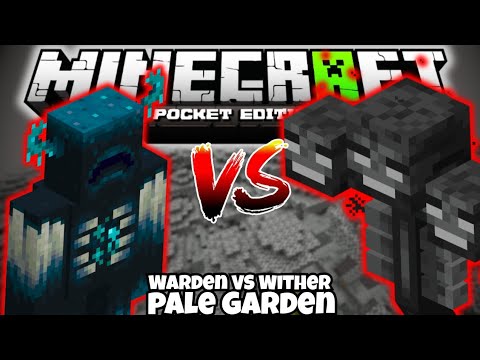 Minecraft PE: Warden VS Wither (Mob Battle) - Pale Garden - YouTube