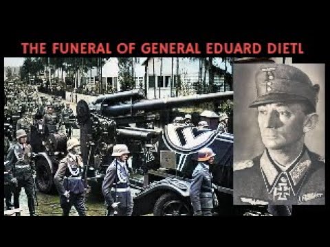 Original Color Footage of General Eduard Dietl's Funeral