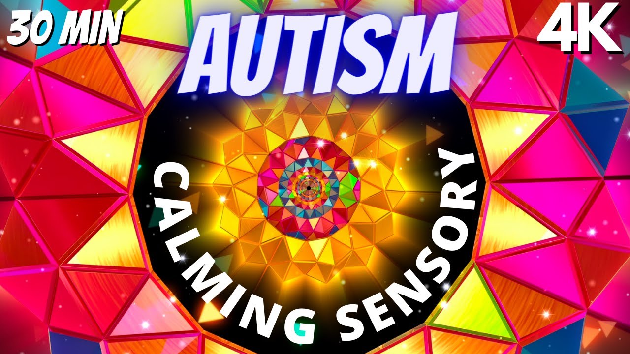 4k-Autism Calming Music Relax De Stress Calm Down Glitter Tunnel - YouTube