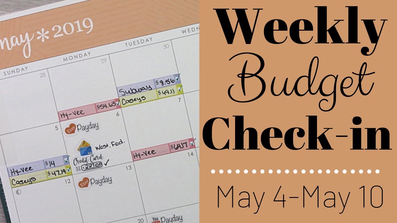 Weekly BUDGET Check-In! || Week 2 - May 2019 || Expense Tracker - YouTube