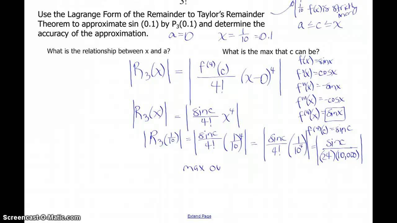 Lagrange Error Bound 3 - YouTube