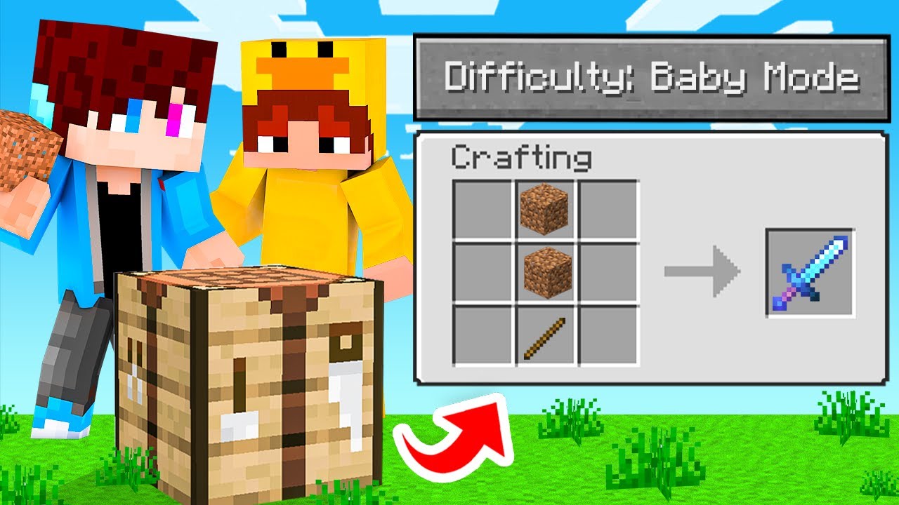 Minecraft BABYMODE Spelen Met BESTE VRIEND! (Grappig) - YouTube