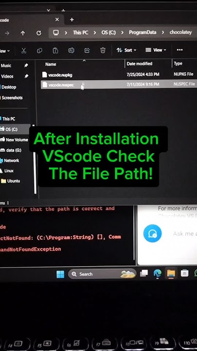 Check The File Path VScode after installation! - YouTube