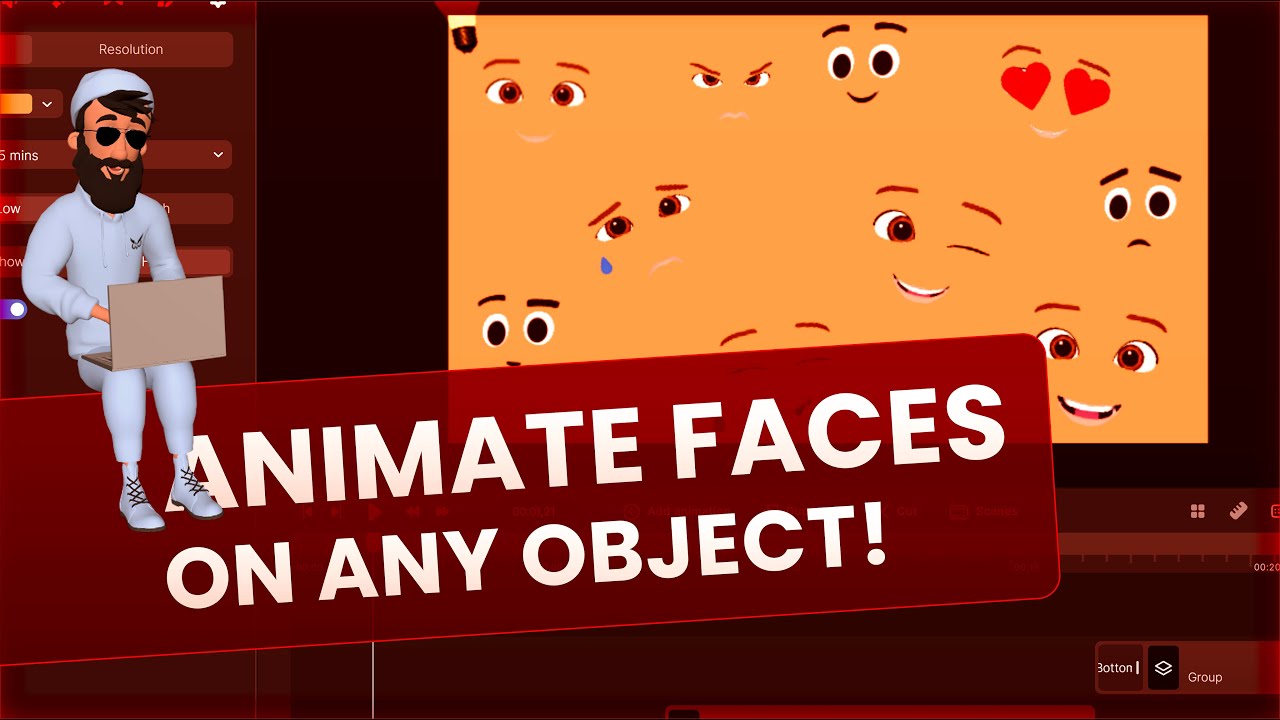 How to Add Animated Faces to Any Object | CreateStudio - YouTube